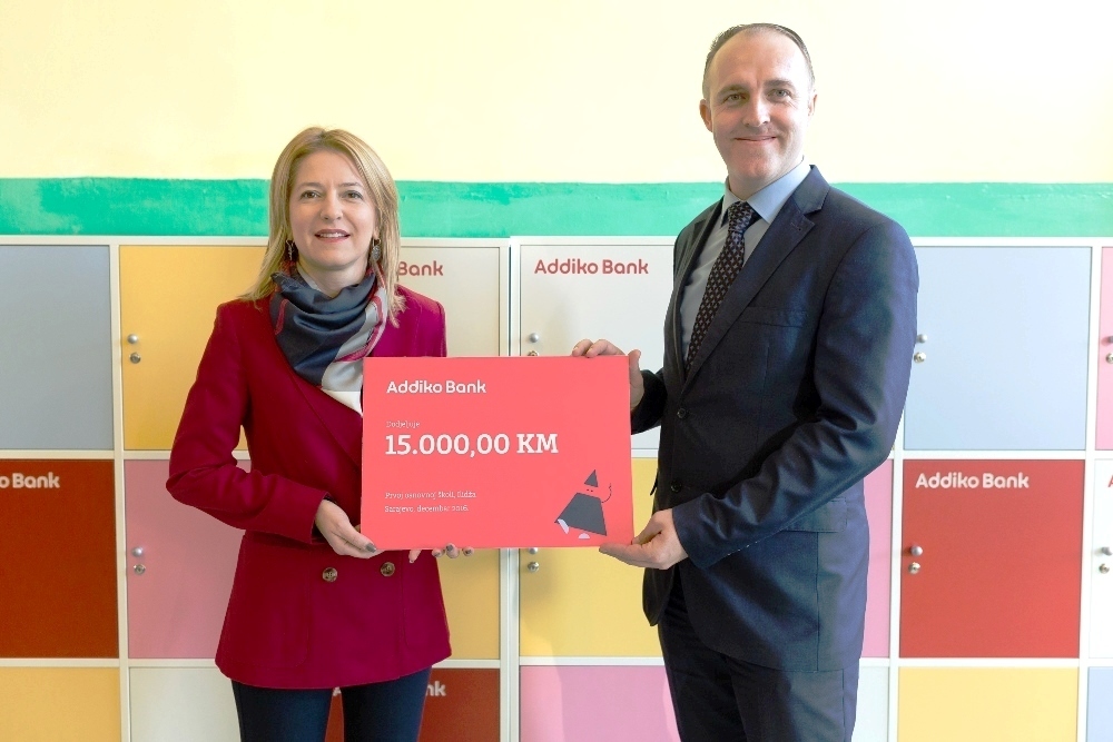 Addiko Bank donation aids Ilidza school - Balkan Business Wire